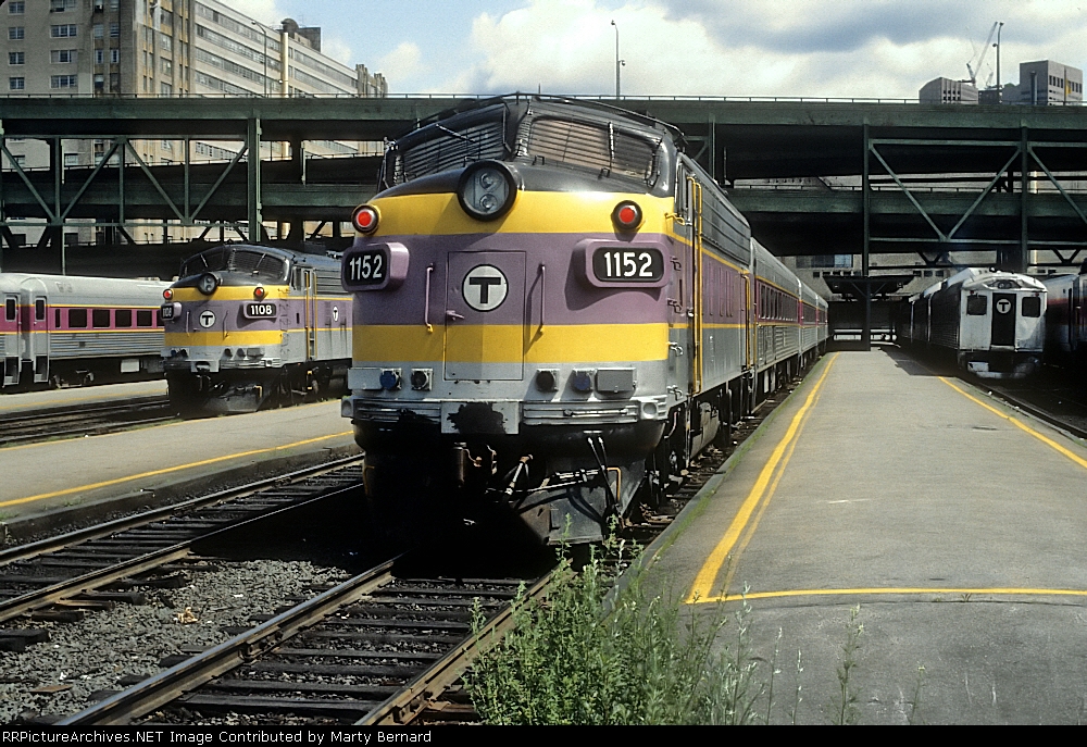 MBTA's FP10s 1152 and 1108 Wait Their Turn at North Station